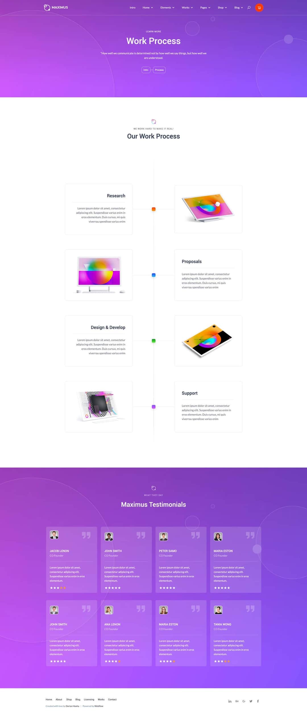 Maximus - Webflow HTML website template