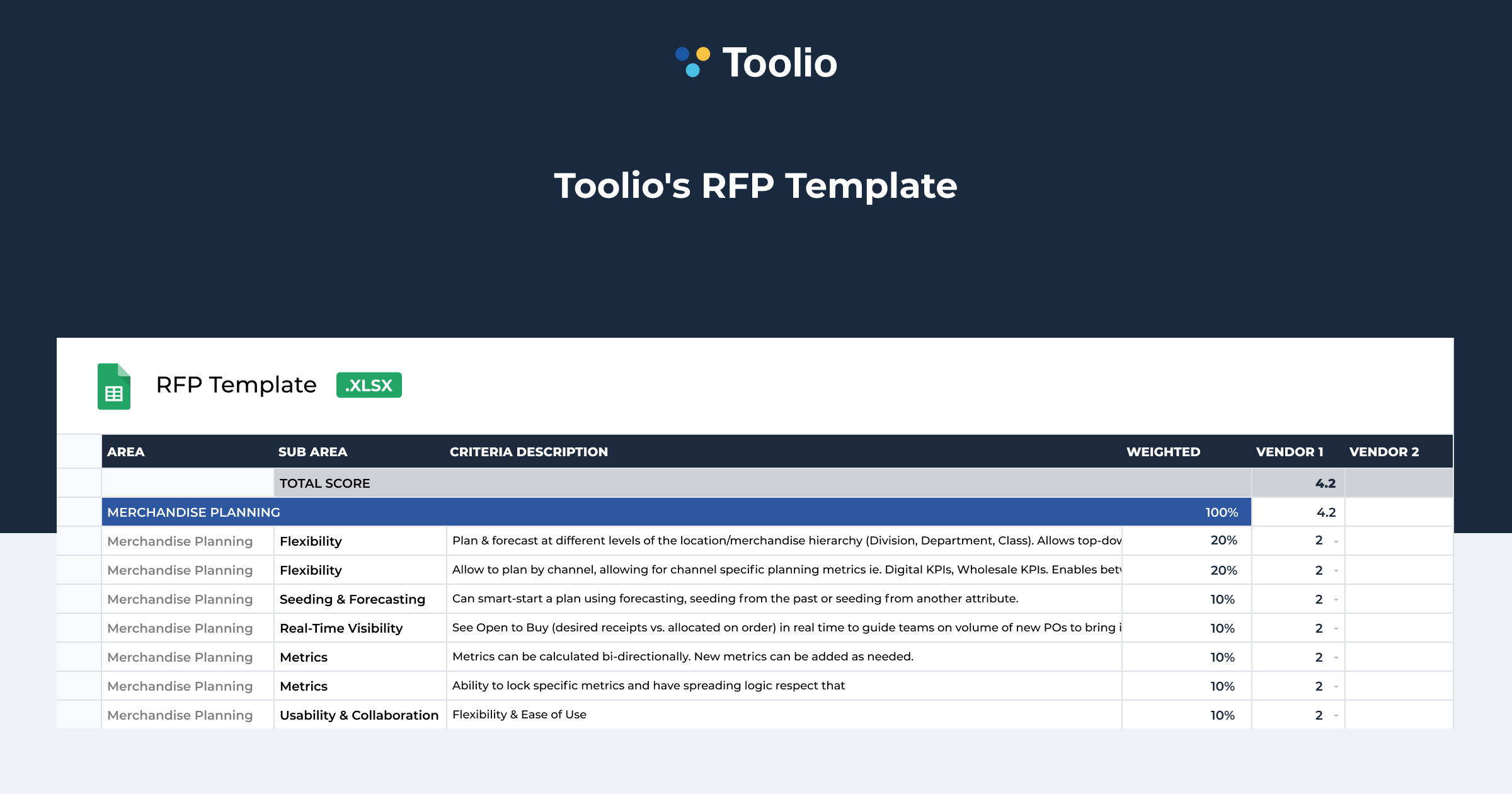 Toolio RFP Template