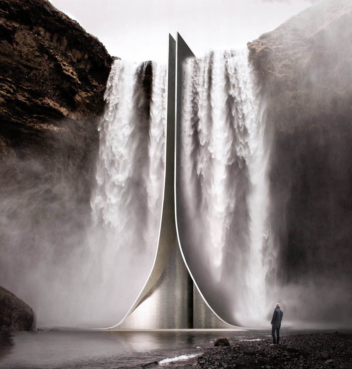 waterfall Temple | Antireality | Archinect | Architecture Newsletter