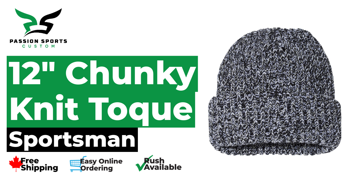 12" Chunky Knit Toque | Passion Sports Custom