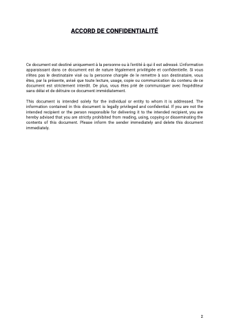 Accord de confidentialité - document et modèle à télécharger