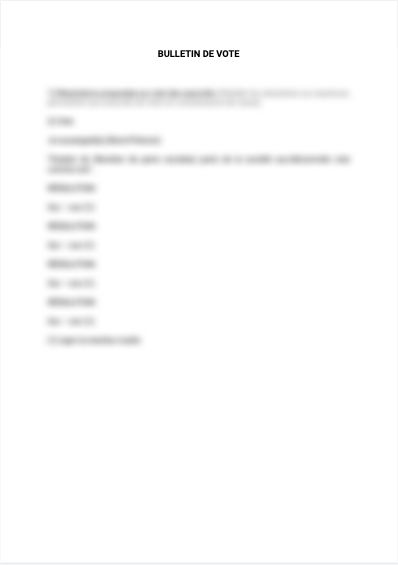 Bulletin de vote - document et modèle à télécharger