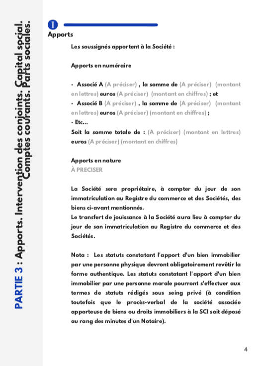 Statuts SCI - document et modèle à télécharger