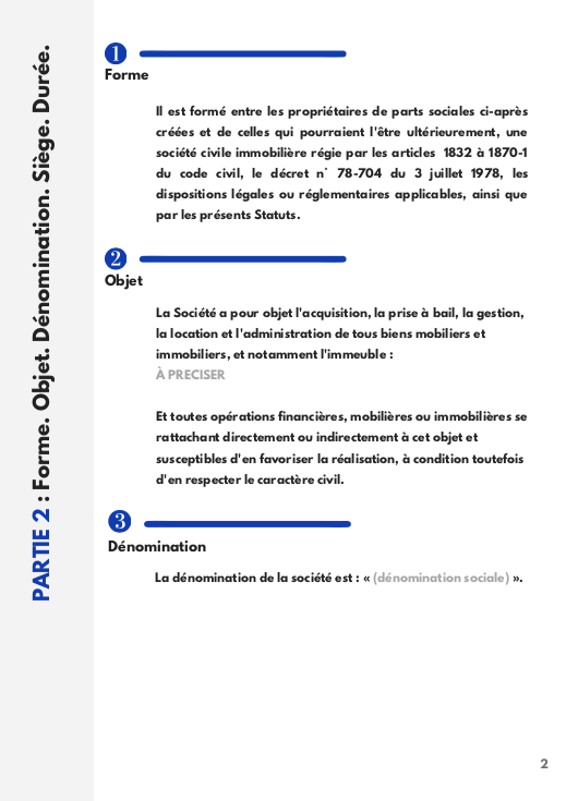 Statuts SCI - document et modèle à télécharger