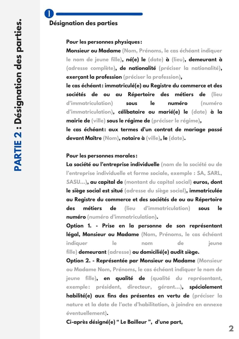 Bail professionnel - document et modèle à télécharger