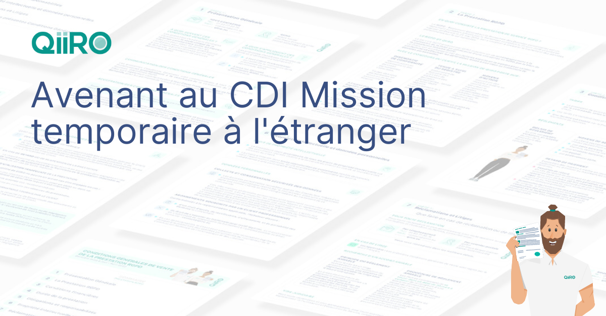Avenant au CDI Mission temporaire à l'étranger : modèle à télécharger