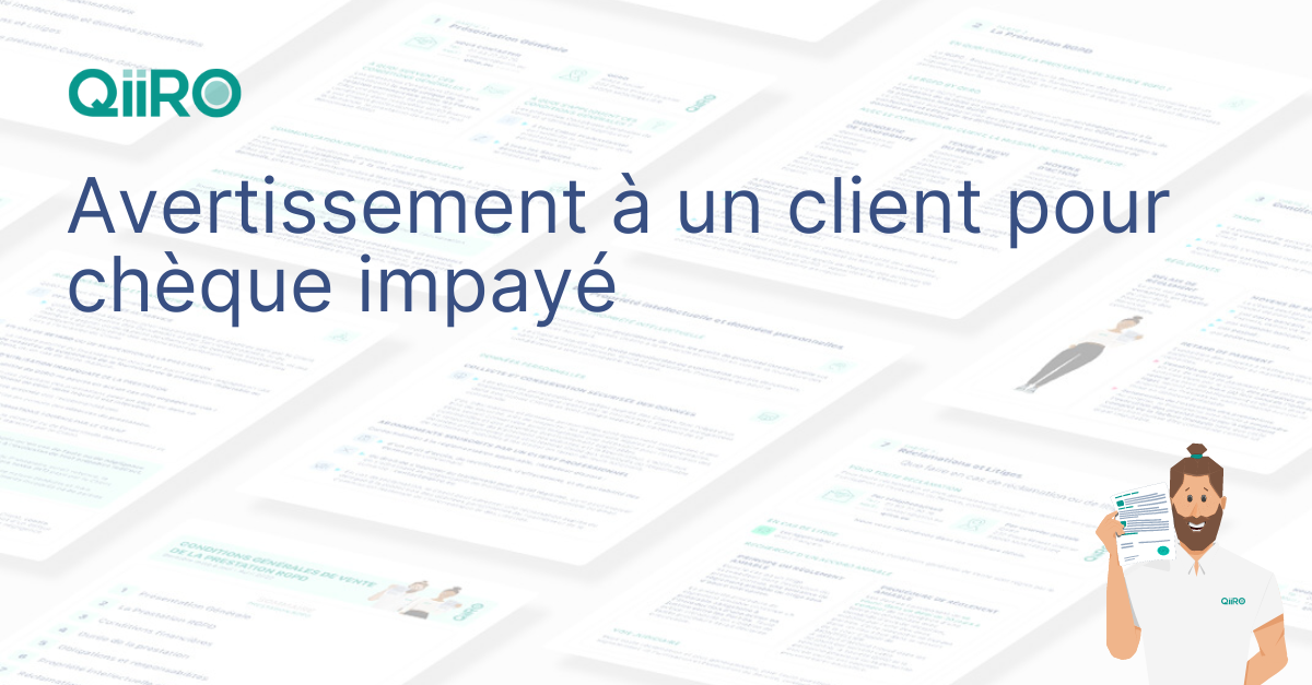 Avertissement à un client pour chèque impayé : modèle à télécharger
