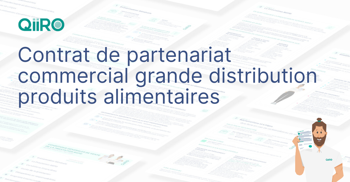 Contrat de partenariat commercial grande distribution produits alimentaires