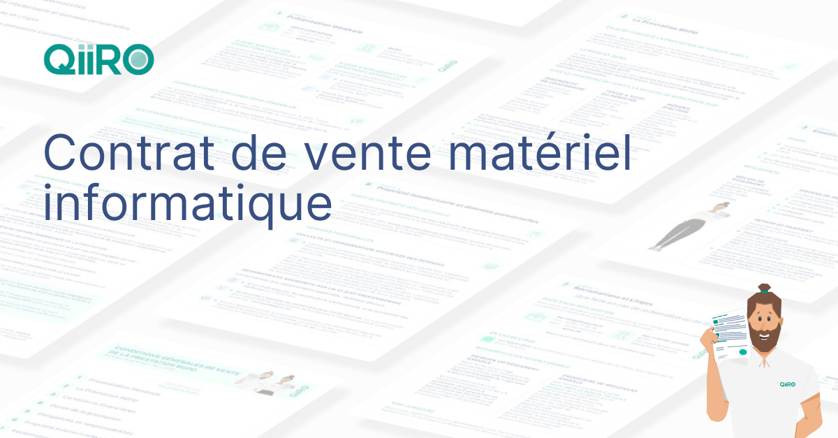 Contrat de vente matériel informatique : modèle à télécharger