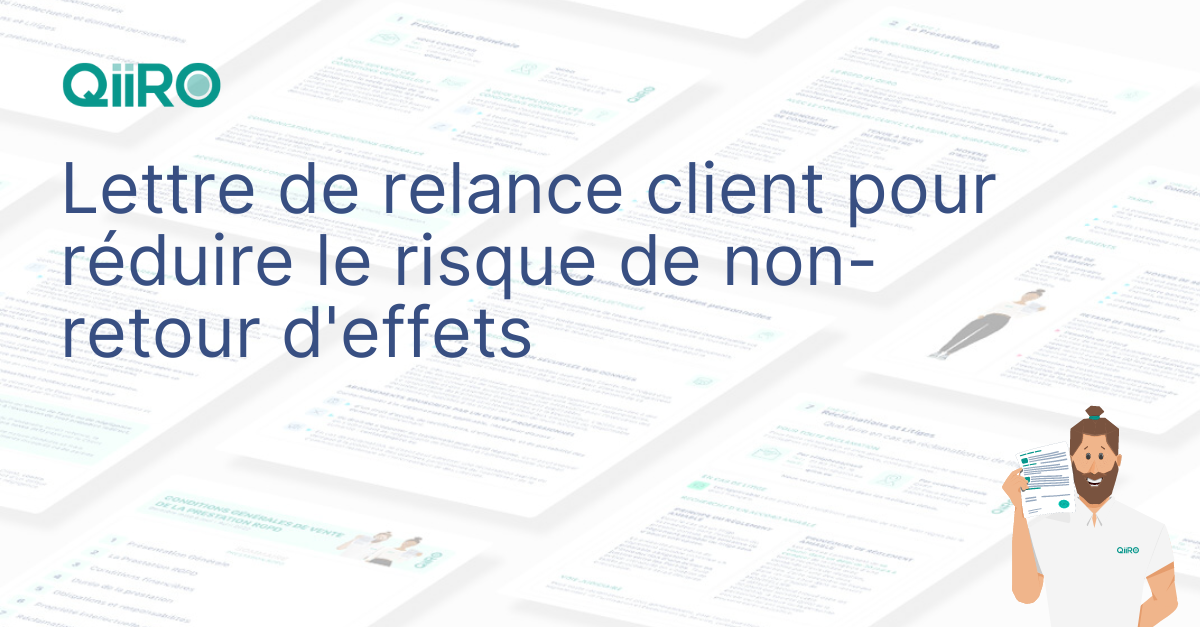 Lettre de relance client pour réduire le risque de non-retour d'effets