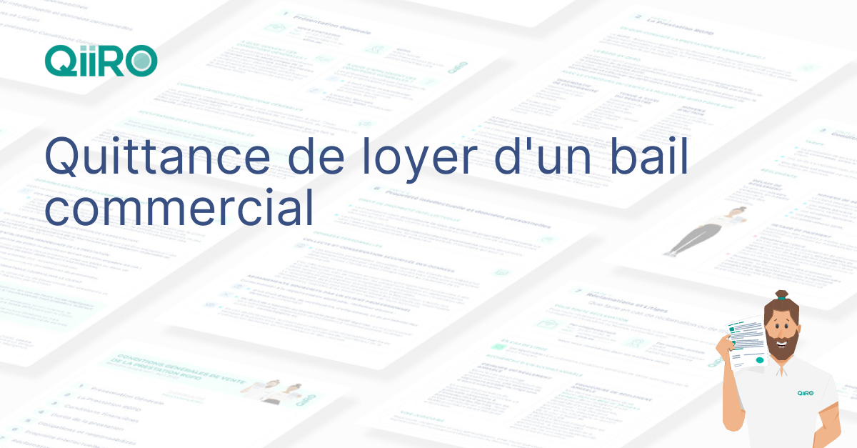 Quittance de loyer d'un bail commercial : modèle à télécharger