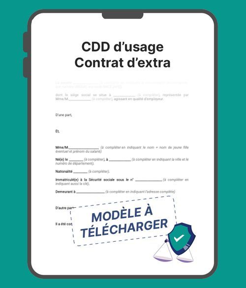 CDD d'usage Contrat d'extra : modèle à télécharger (2023)