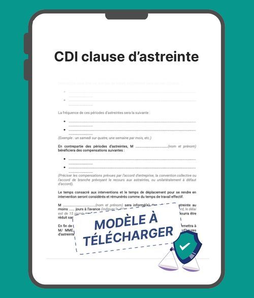 CDI clause d'astreinte : modèle à télécharger (2023)