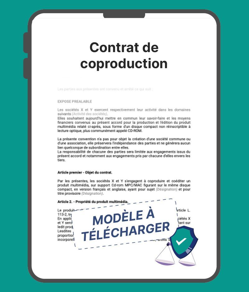Contrat de coproduction : modèle à télécharger (2023)