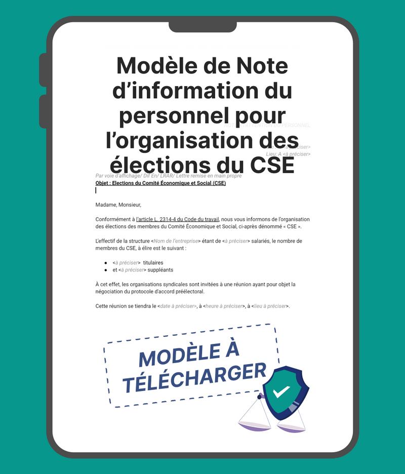 Modèle de Note d’information du personnel pour l’organisation des ...