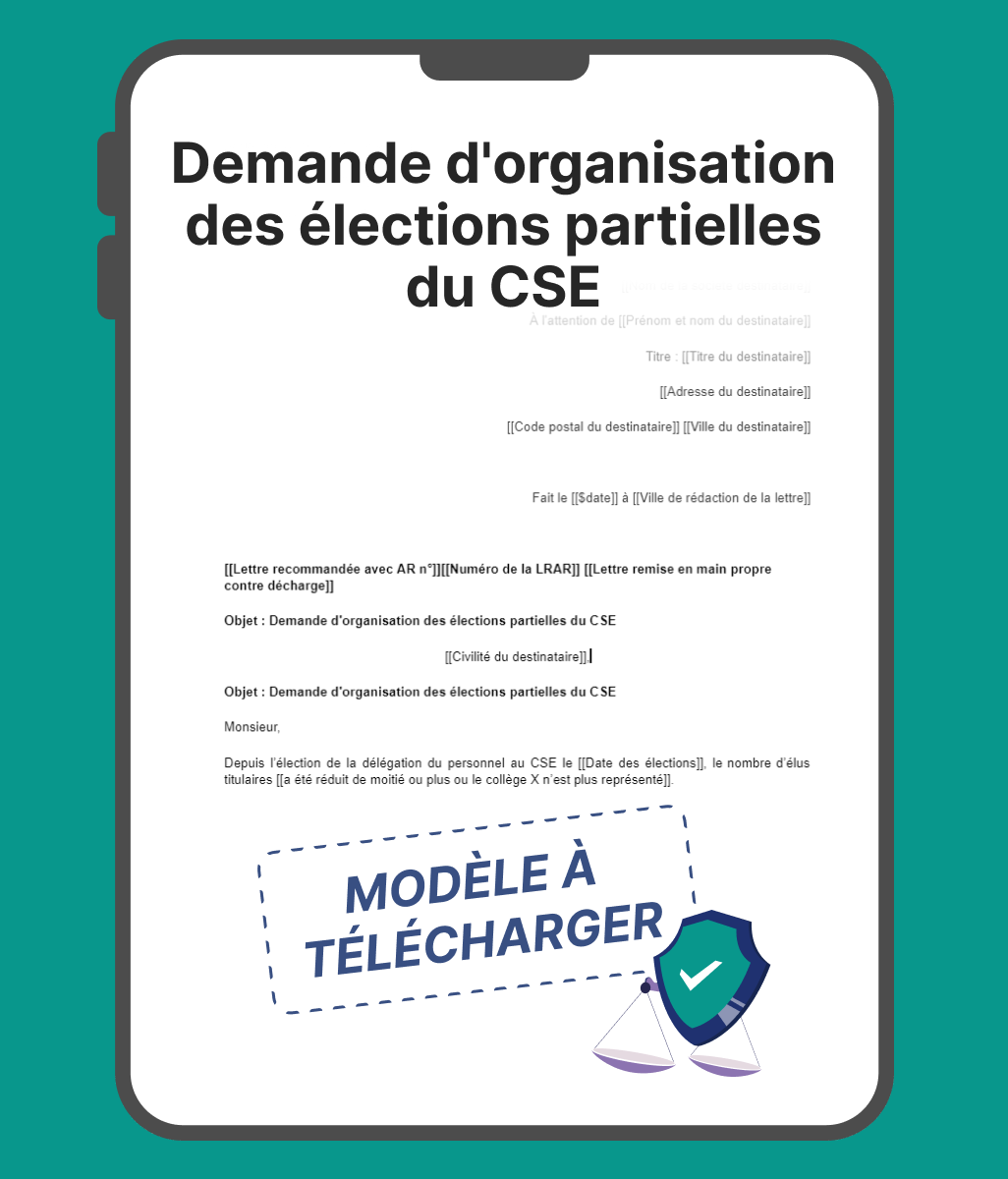 Modèle de demande d'organisation des élections partielles du CSE - Gratuit