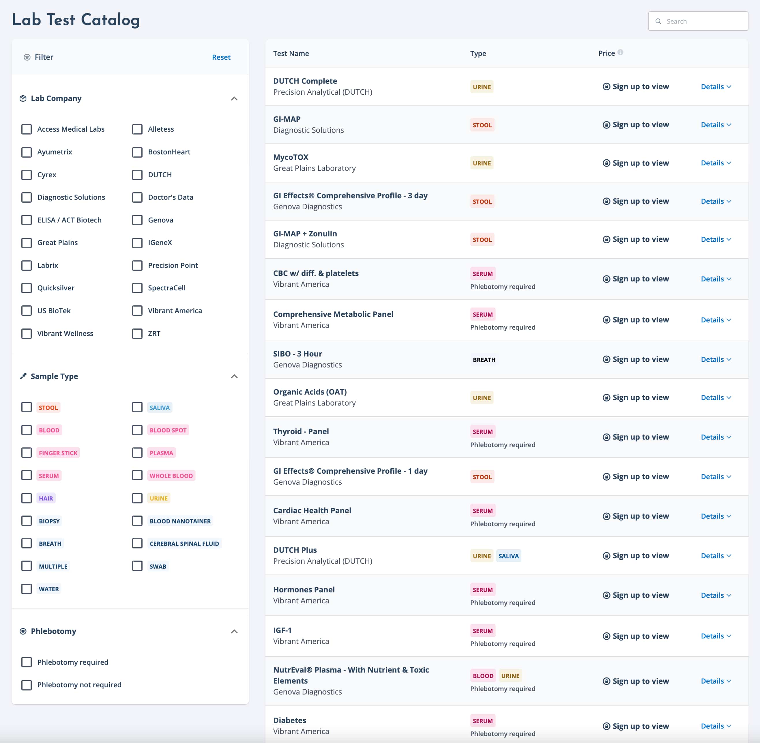 Access Medical Test Catalog - Catalog Library