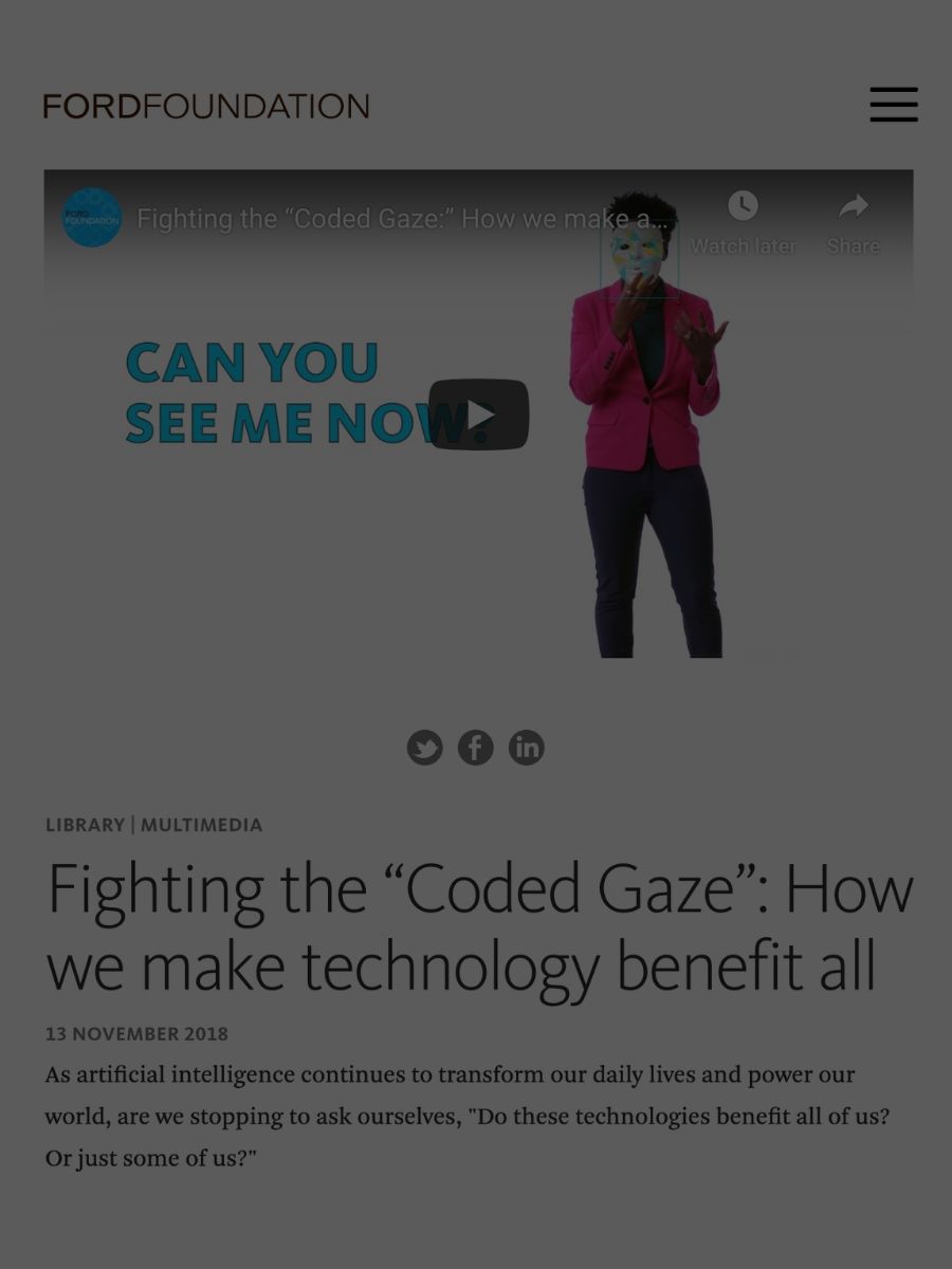 Multimedia - The Algorithmic Justice League