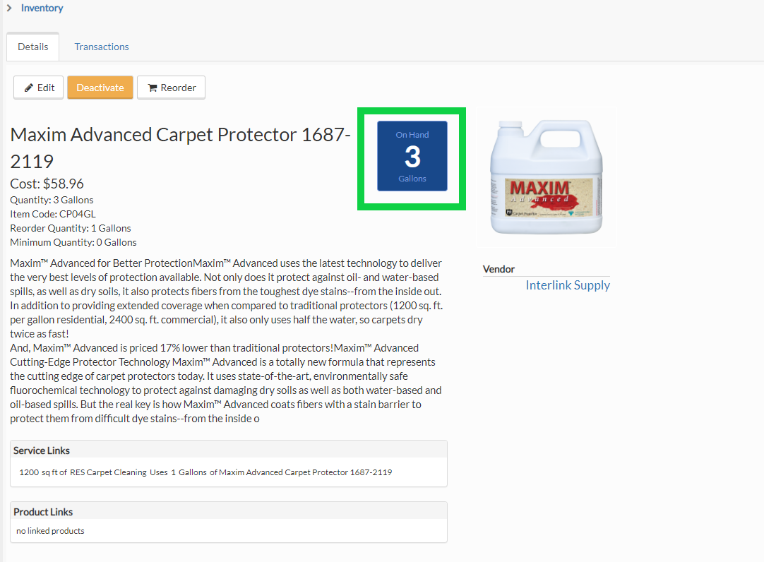 Reordering Inventory | ServiceMonster Help