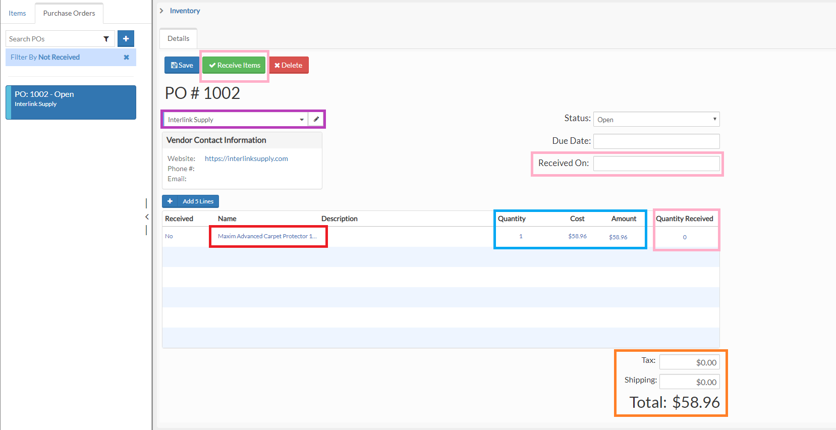 Reordering Inventory | ServiceMonster Help