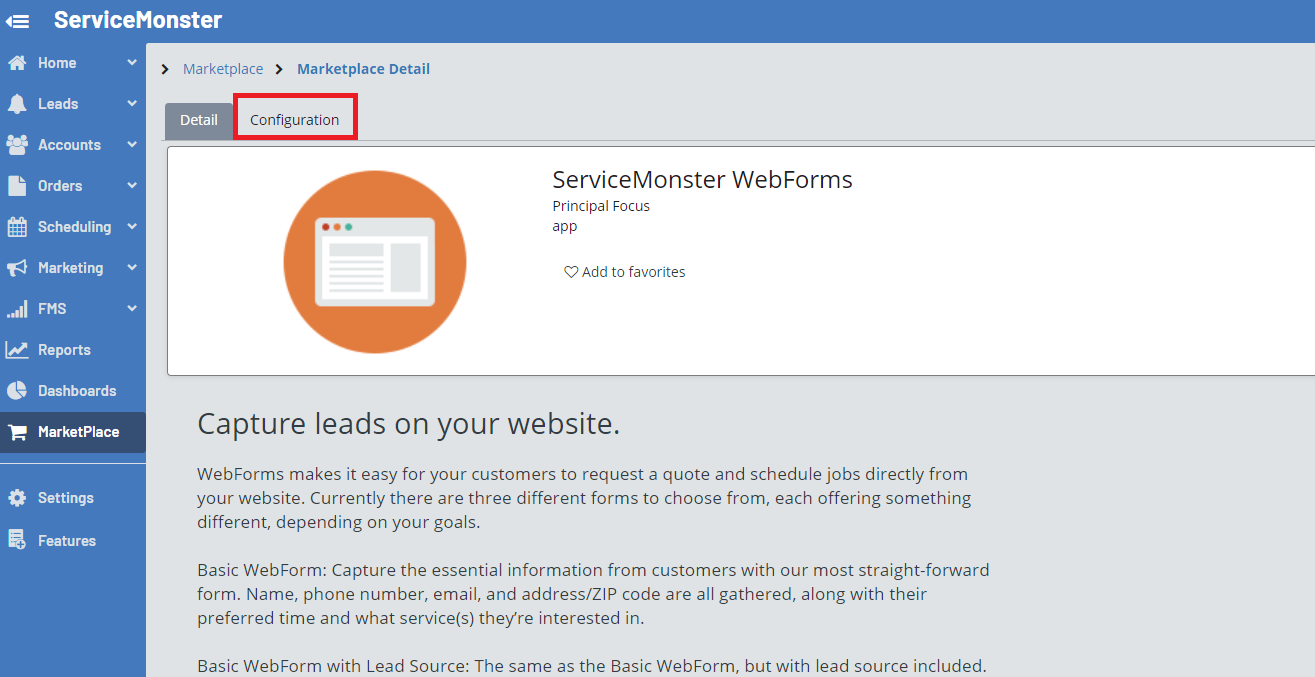 Webforms for your Website | ServiceMonster Help