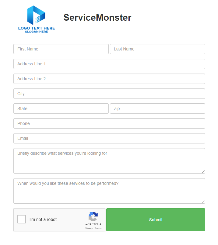 Webforms for your Website | ServiceMonster Help