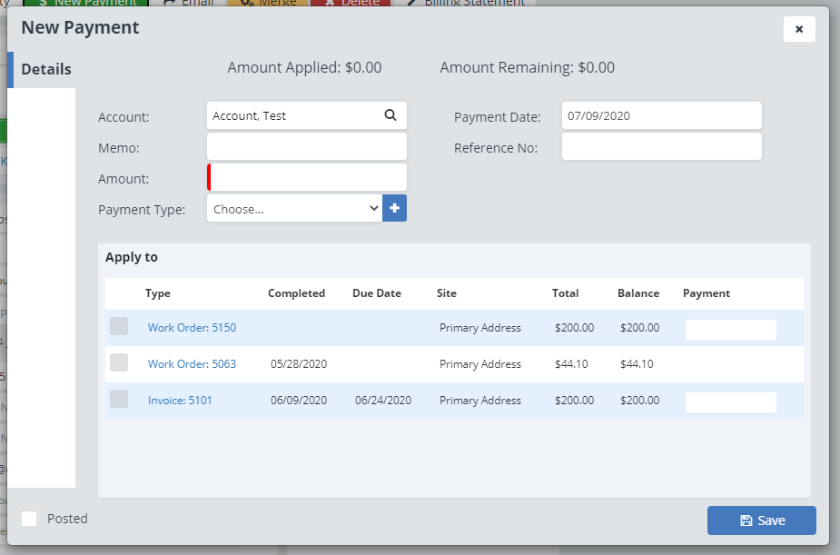Applying Payments To Orders | ServiceMonster Help