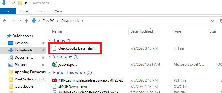 QuickBooks IIF Export | ServiceMonster Help