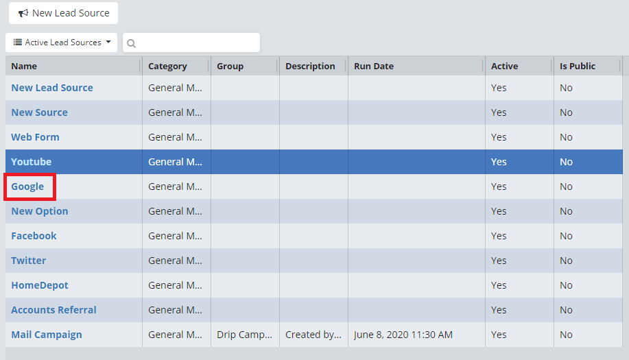 Lead Sources | ServiceMonster Help