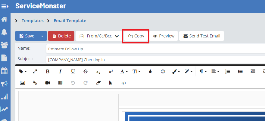 Creating Email Templates | ServiceMonster Help
