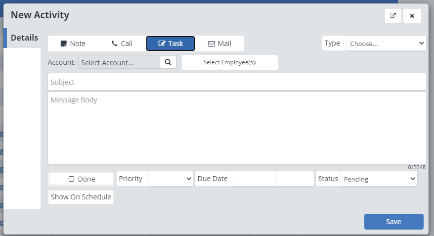 Creating Activities | ServiceMonster Help
