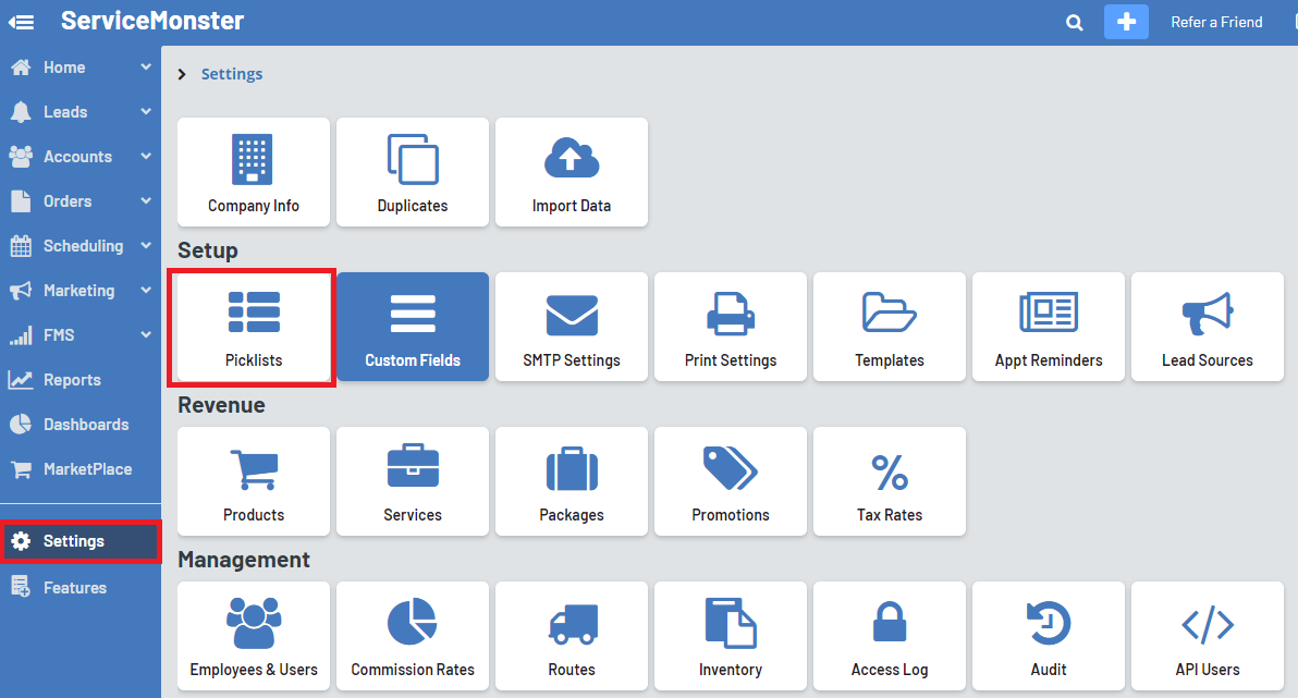 Editing Your Picklists | ServiceMonster Help