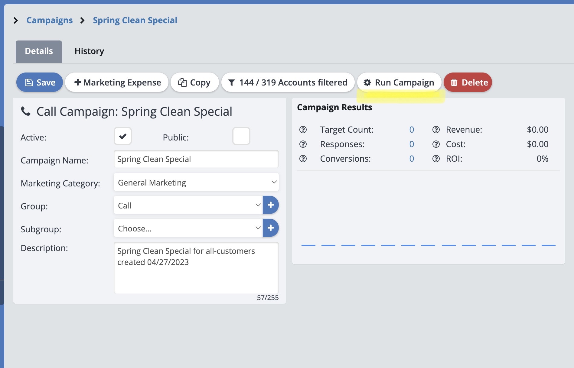 Creating A Call Campaign | ServiceMonster Help