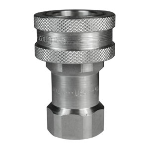 2HF2-S DQC H-Series ISO-B Poppet Valve Female Threaded Coupler