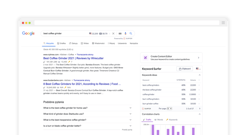 Keyword Surfer search volume plugin - SEO Chrome Extension