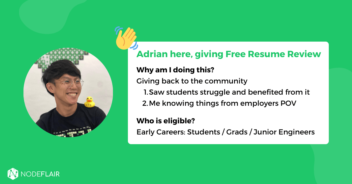 Giving back to the Community: Resume Review with Adrian 👋