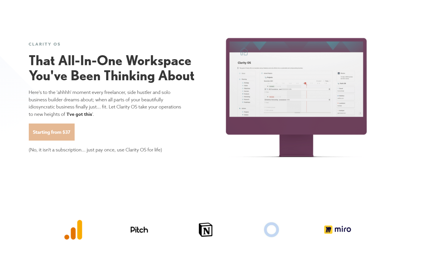Clarity OS | Run Your Entire Solo Or Freelance Business In Notion