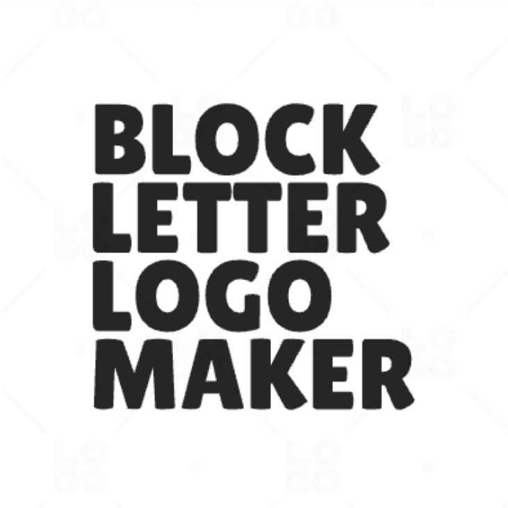Block Letter Logo Maker Logo Maker LOGO