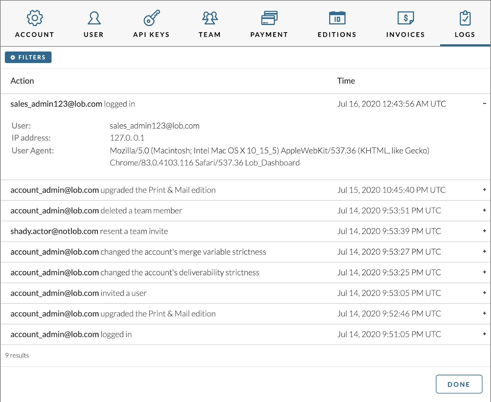 Product Update: Introducing Audit Logs