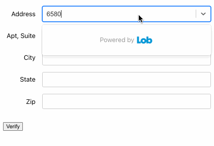Autocomplete and Verify Address With React Components