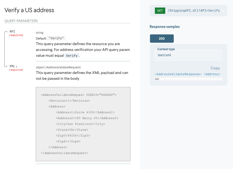 Modern USPS Web Tools API documentation