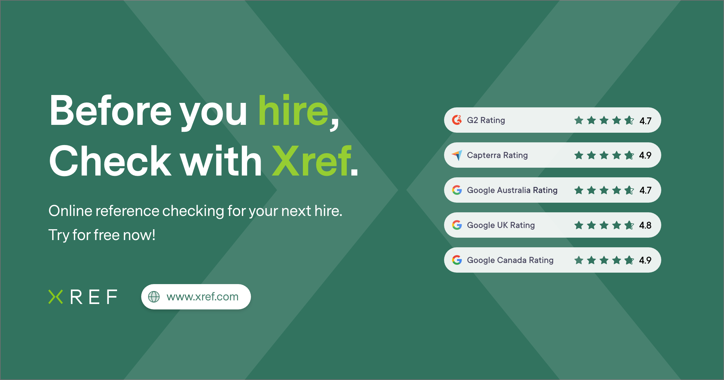 XREF | Most trusted online reference checking platform