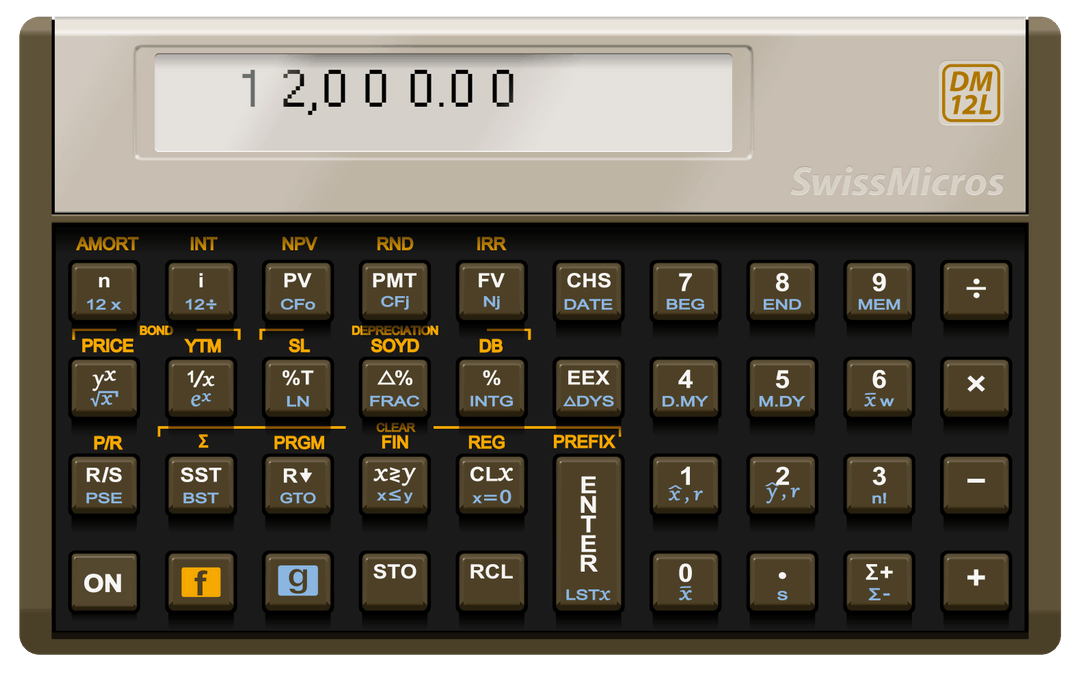 SwissMicros Model DM12L RPN Calculator