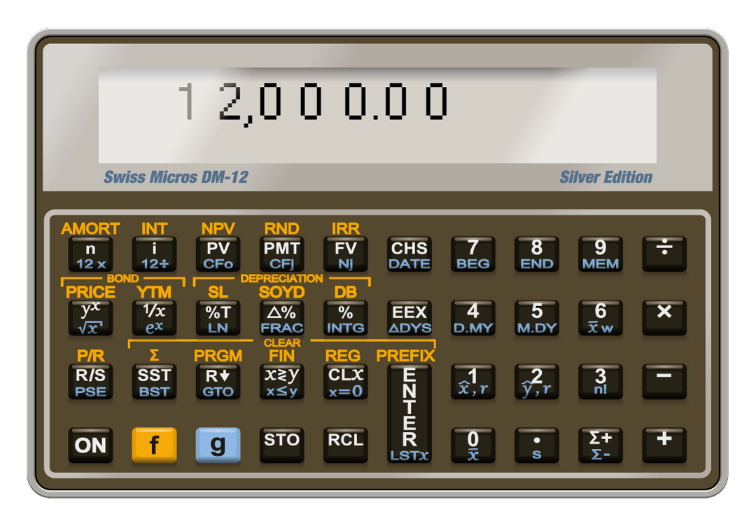 SwissMicros Model DM12 RPN Calculator