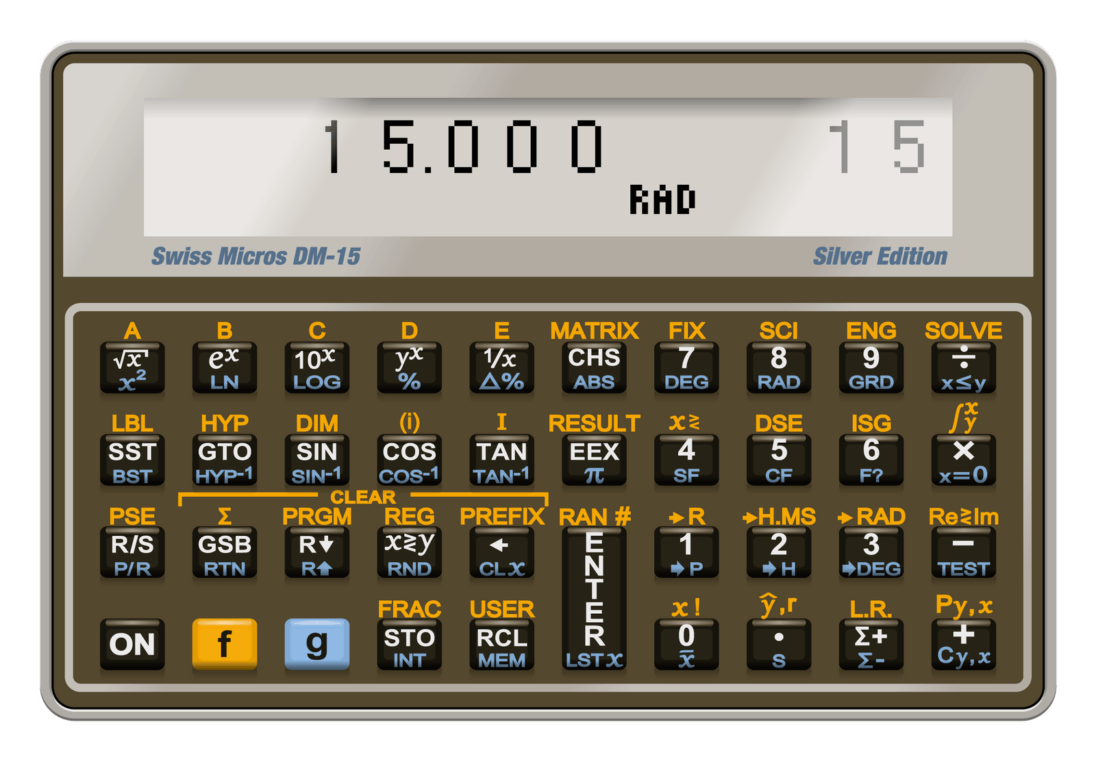 SwissMicros Model DM15 RPN Calculator