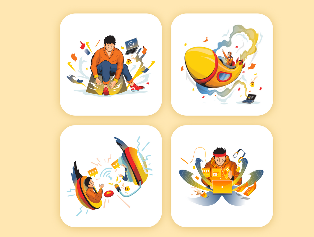 High-Quality SVG Genki Illustrations