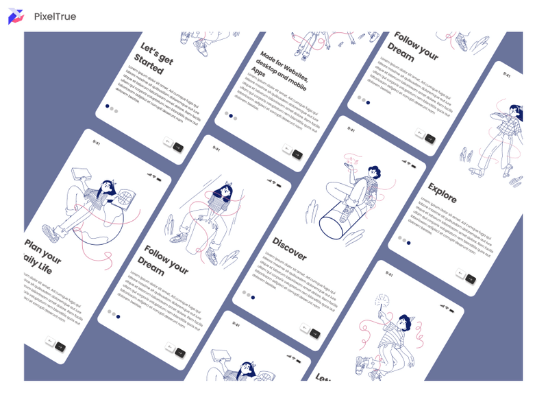 High-Quality SVG Lined Illustrations 2