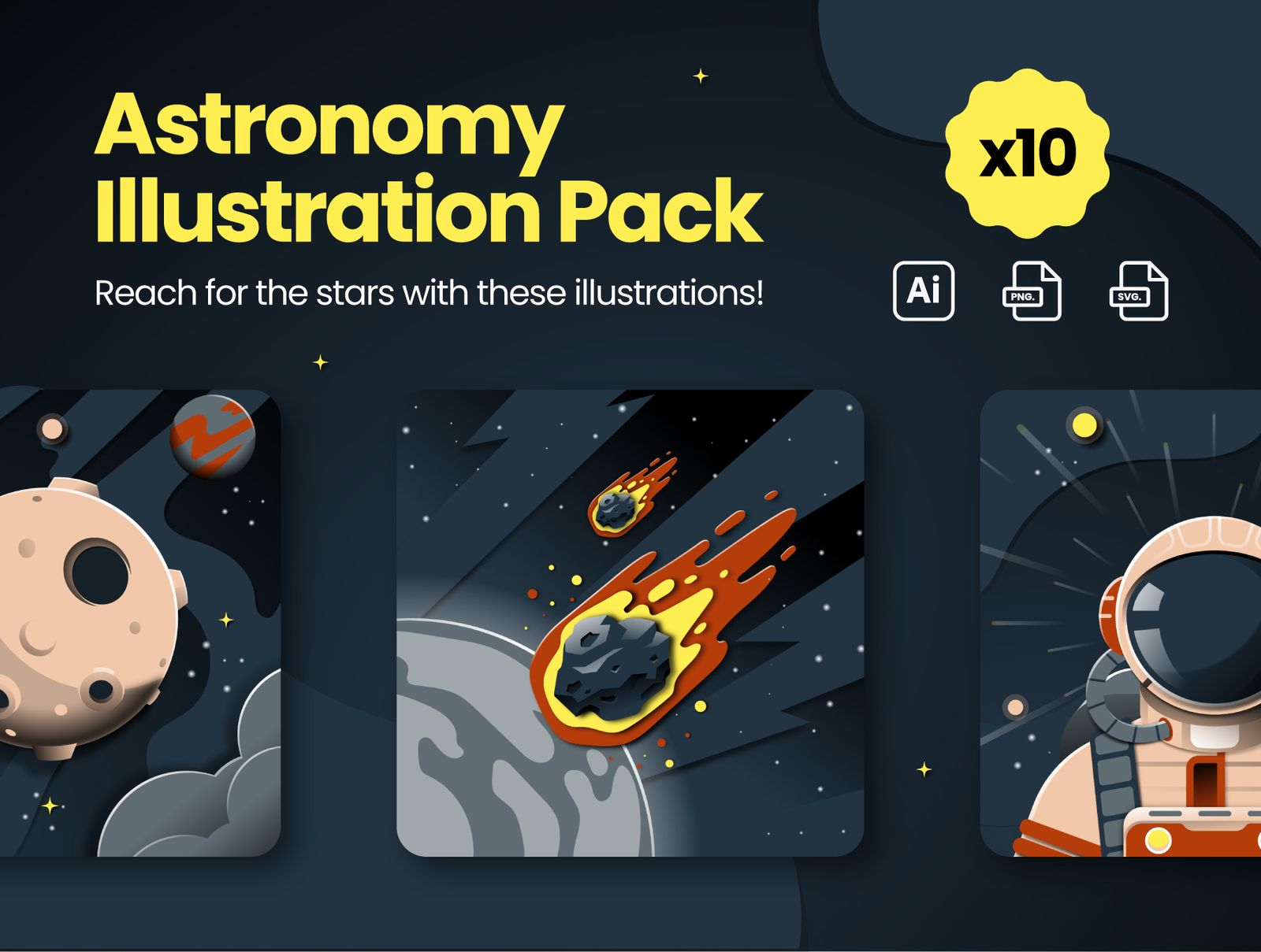 High-Quality SVG Astronomy Illustration Pack