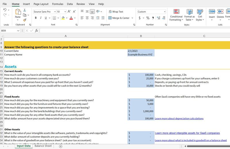 Church Balance Sheet Template | Free - ProjectionHub