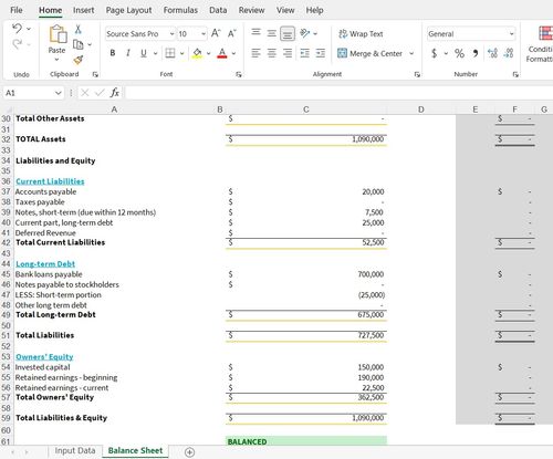 Non Profit Balance Sheet Template | Free - ProjectionHub